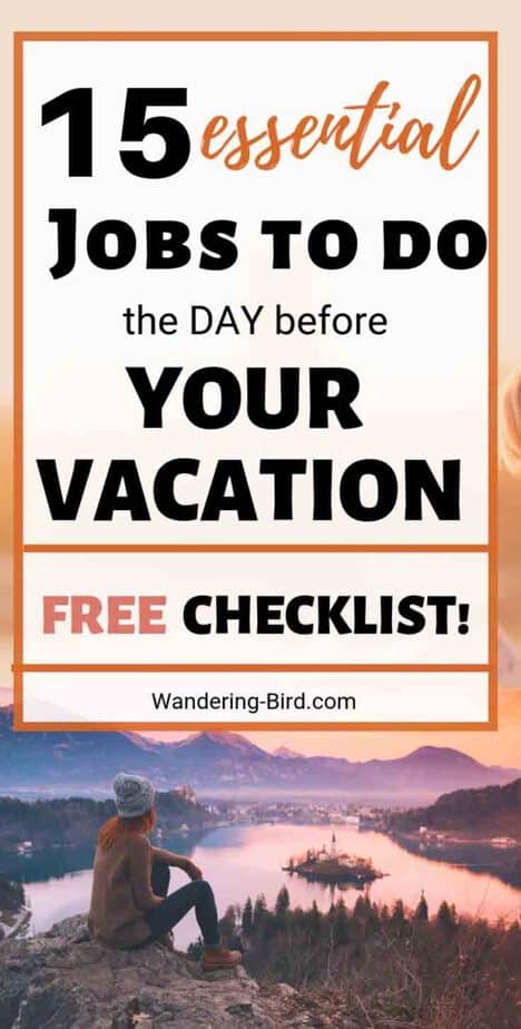 FREE Pre Travel Checklist! 15 Essential things to do before your holiday